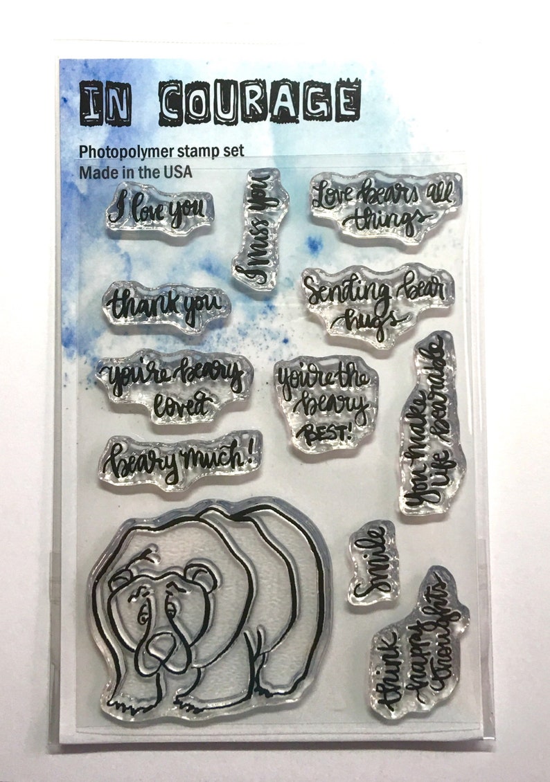 In Courage Arts Clear Stamp Set Beary Loved | Etsy