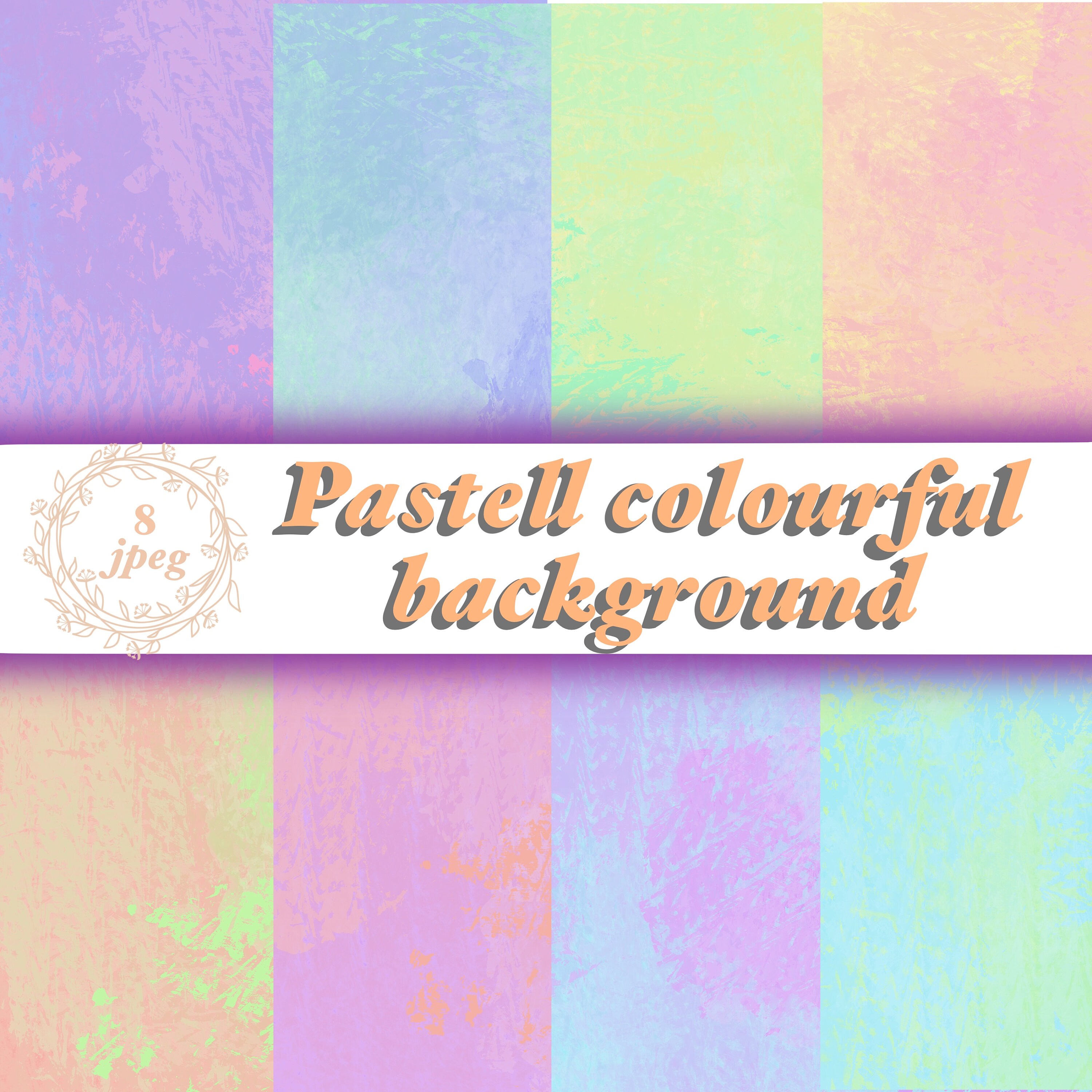 Original Digital Pastel Color Backgrounds Design Craft Postcards ...