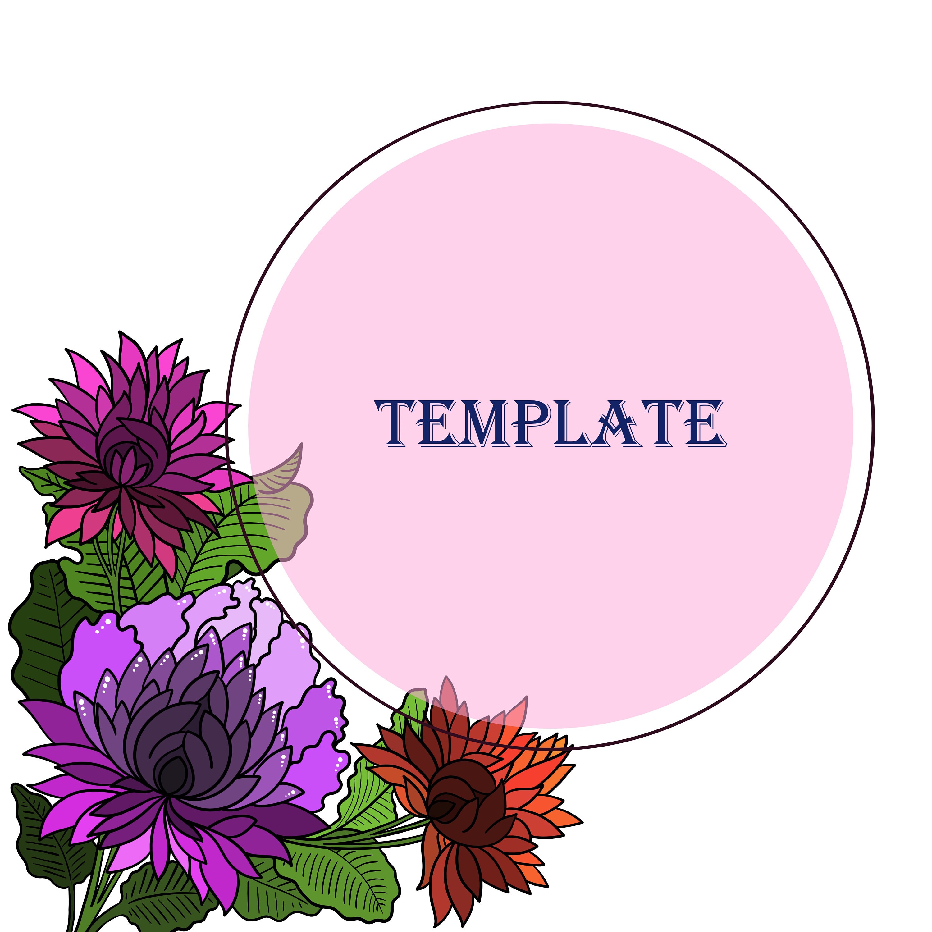 Original Frame of Flowers Instant Download for Design Flowers - Etsy UK