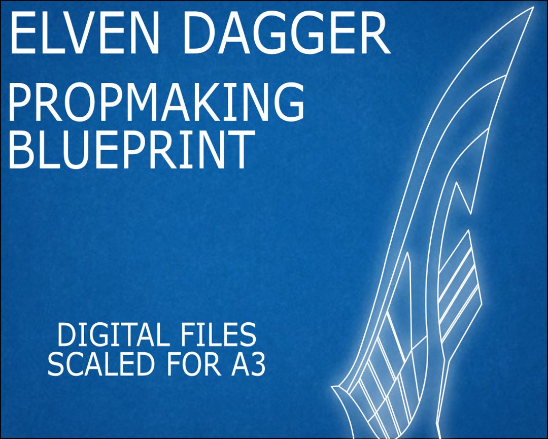 Elven Dagger Prop Blueprint - Etsy
