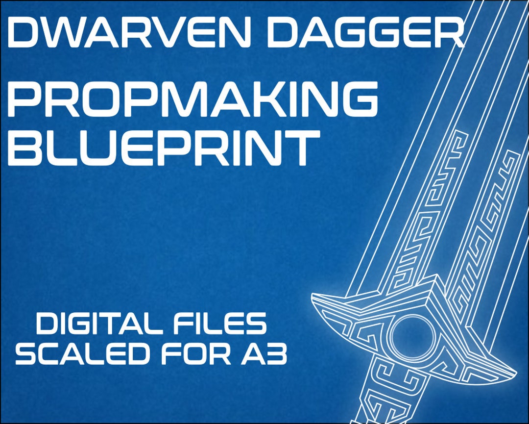 Dwarven Dagger Prop Blueprint - Etsy