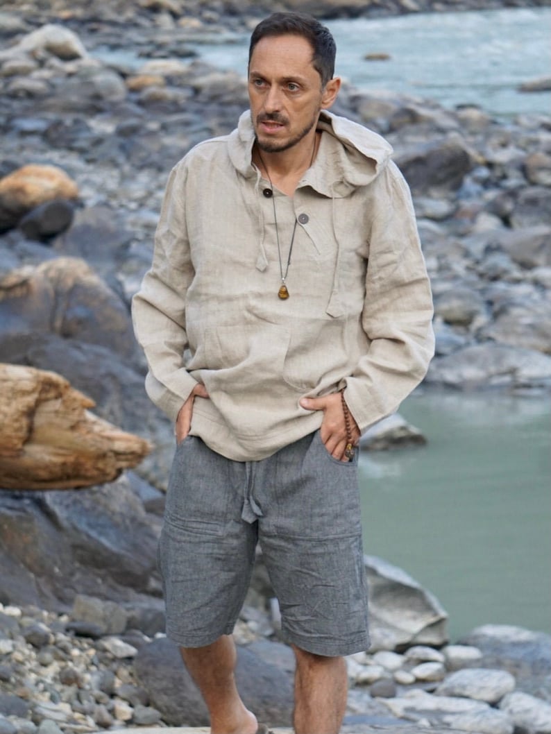 Hemp Shorts | 100% Hemp Clothing | Gray Hemp Bottoms Woven | Hemp Men ...