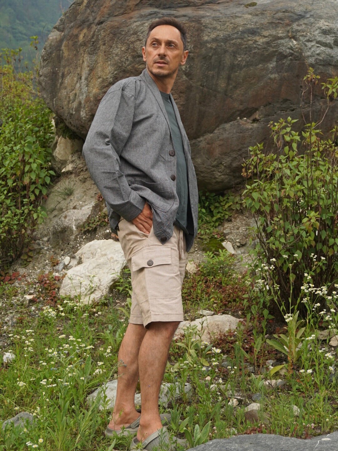 Hemp Cargo Shorts | 100% Hemp Clothing | Hemp Bottoms Woven Men | Multi ...