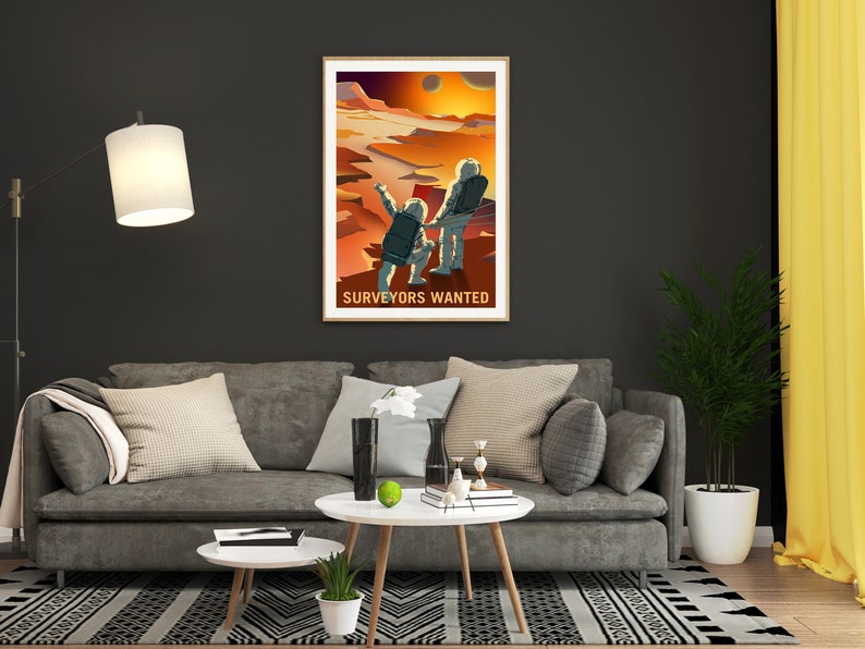 Mars Surveyors Wanted NASA Poster – Space Exploration Art - Etsy