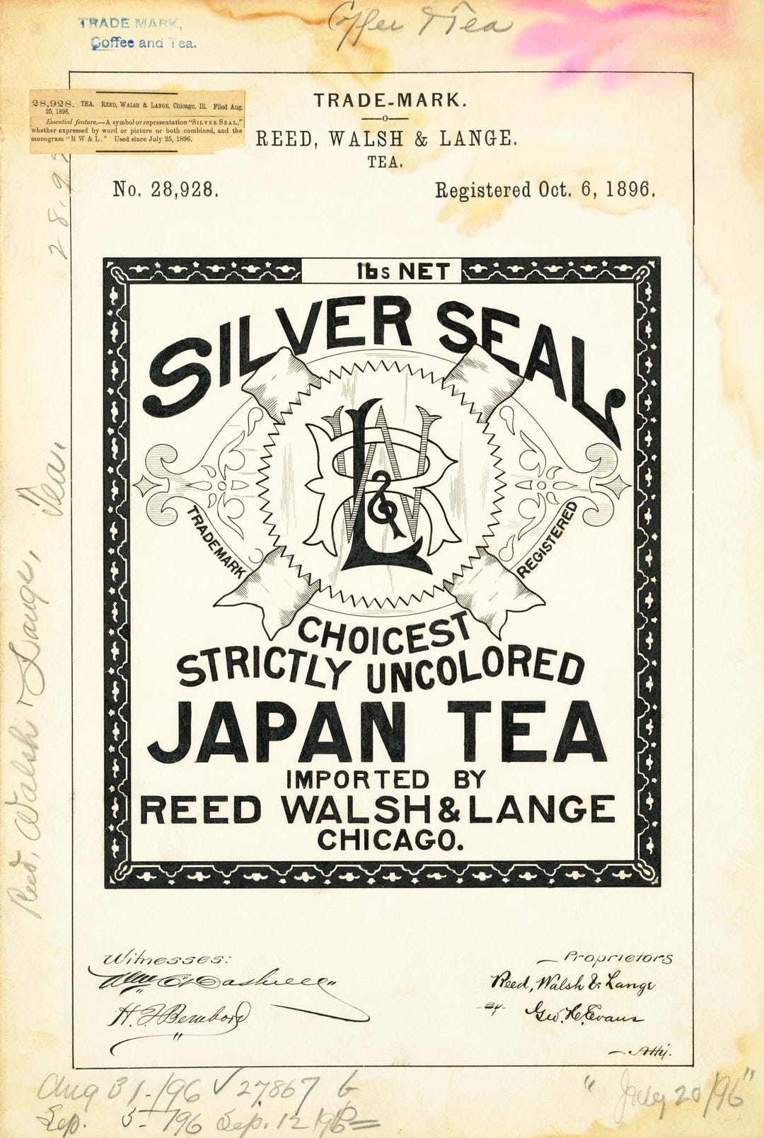 Vintage Japan Tea Poster: Silver Seal Trademark Art Print - Etsy
