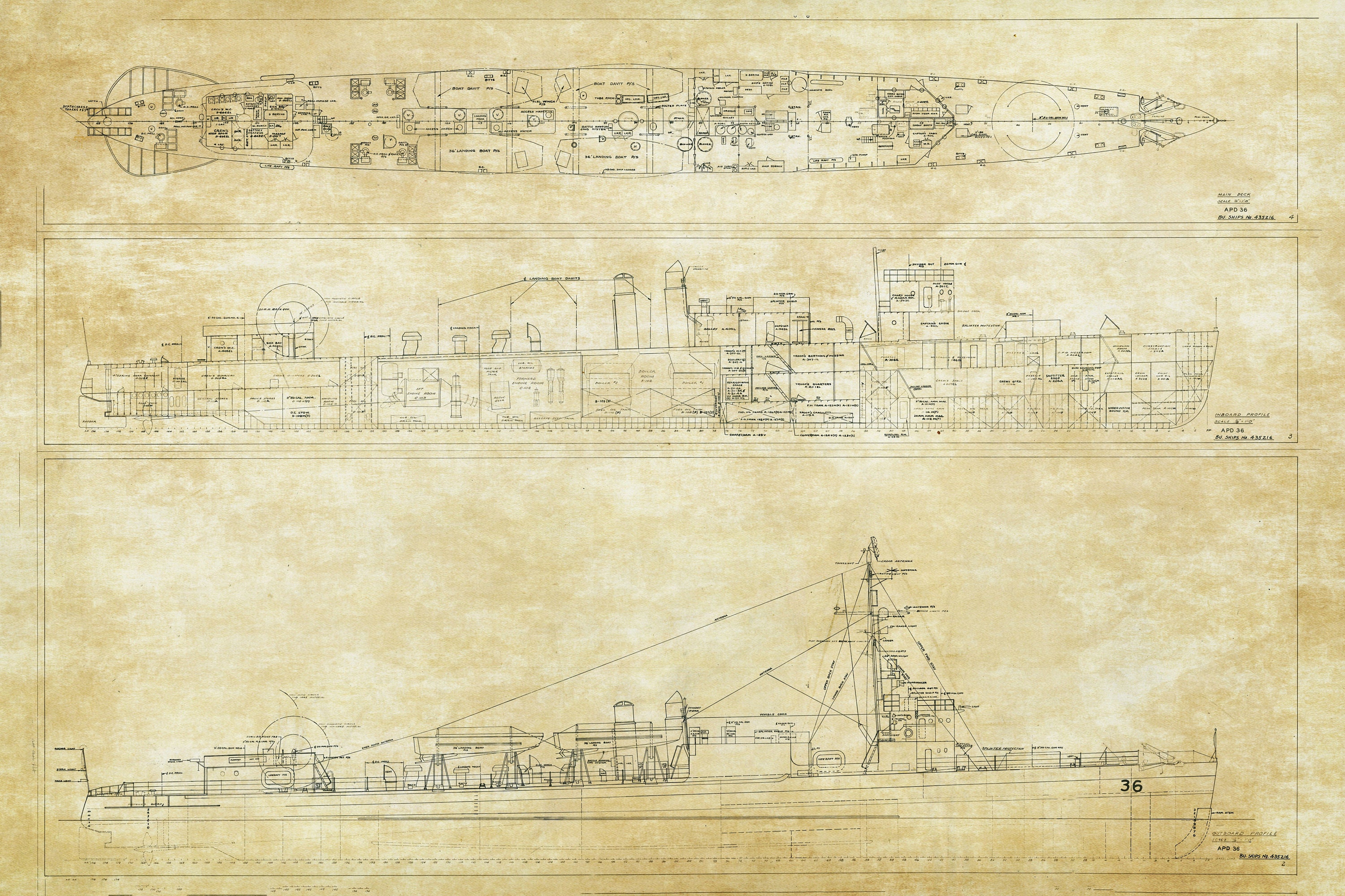 USS Greene Blueprint Drawing - Navy Ship Blueprint, Battleship ...