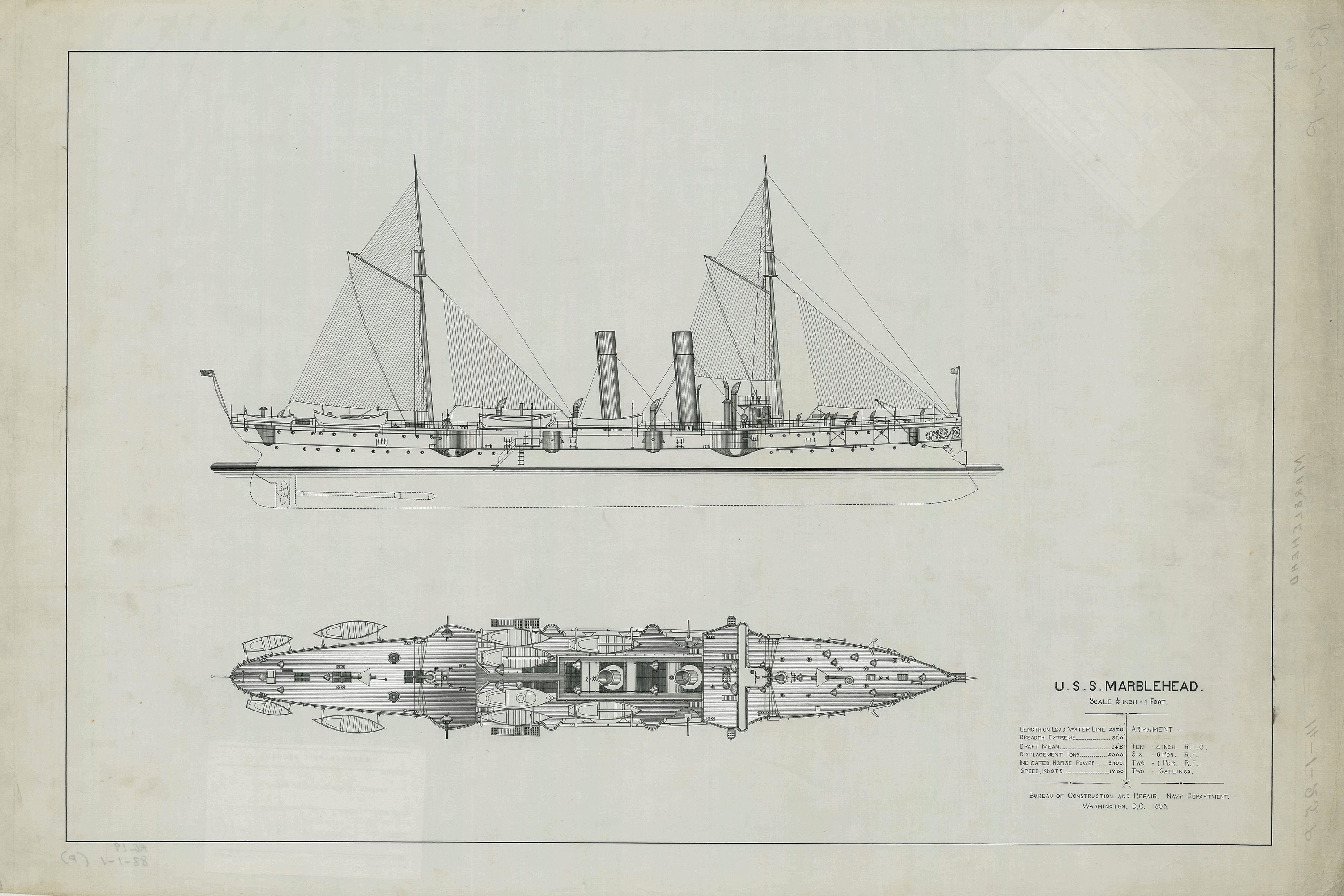 Antique Ship Blueprints