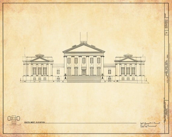 Esquema Del Dibujo Del Edificio Del Capitolio