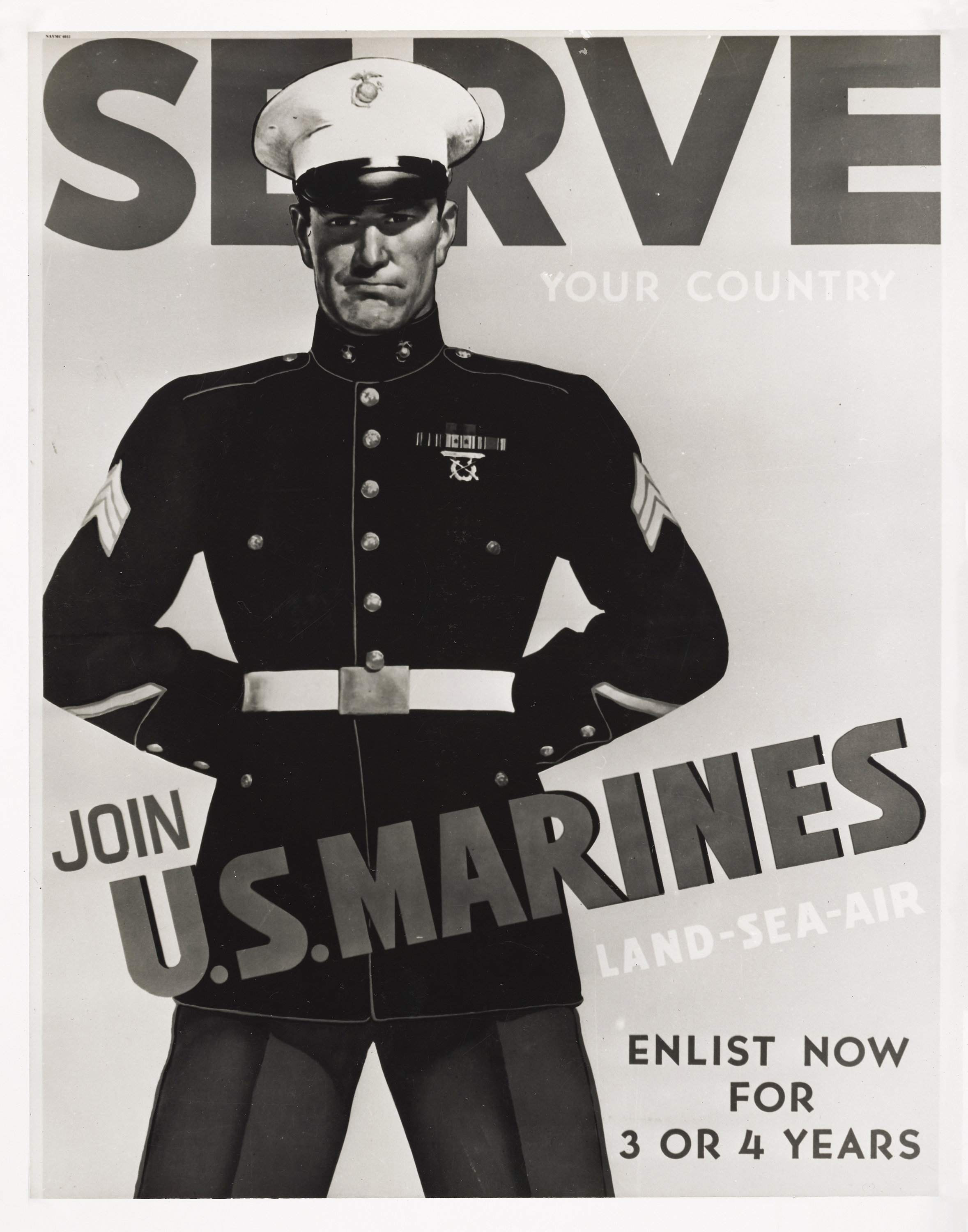 US Marines Recruitment Poster - World War 2 Print, World War 2 Poster ...