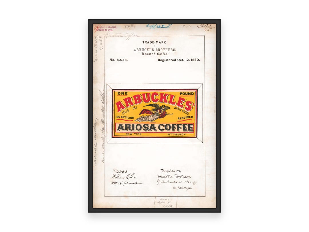 Arbuckle's Ariosa Coffee 1880 Print – Vintage Trademark Label Art - Etsy