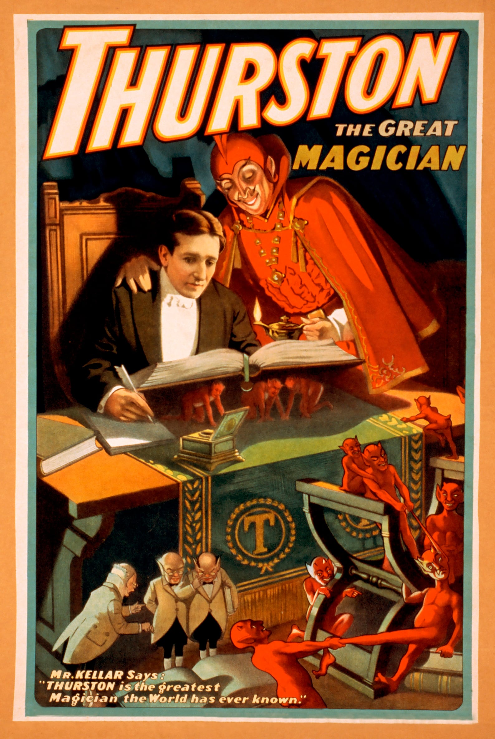 Thurston the Great Magician Show Poster - Magic Poster, Magician Art ...