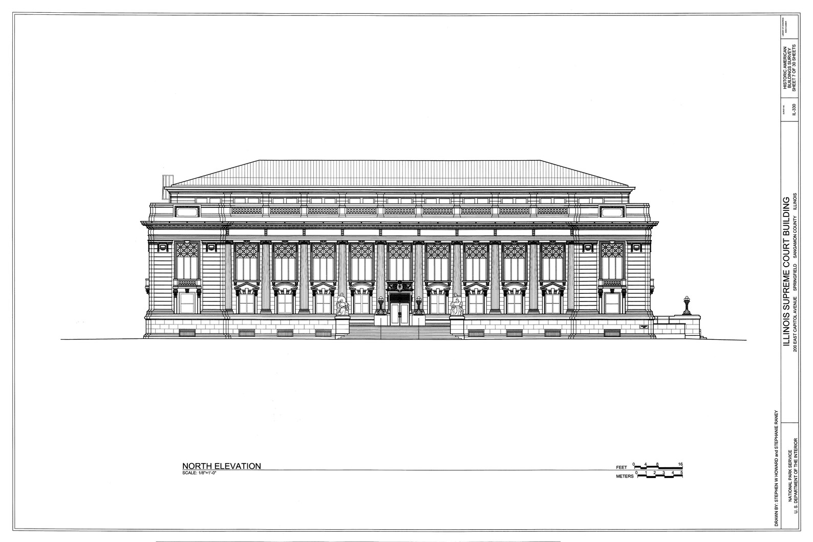Illinois Supreme Court Elevation Drawing - Supreme Court Blueprint ...