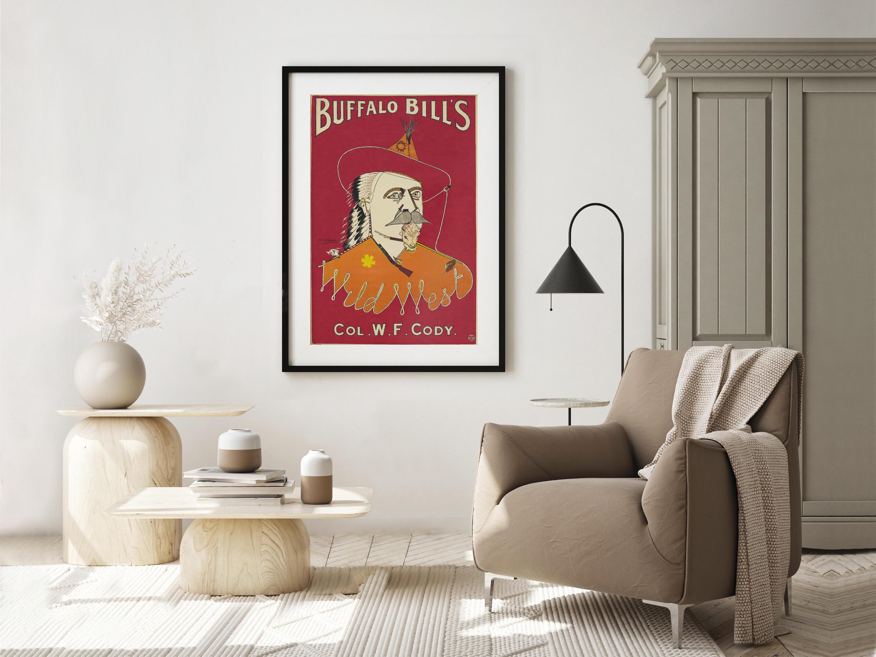 Buffalo Bill's Wild West Show Poster – Vintage Western Americana Art - Etsy