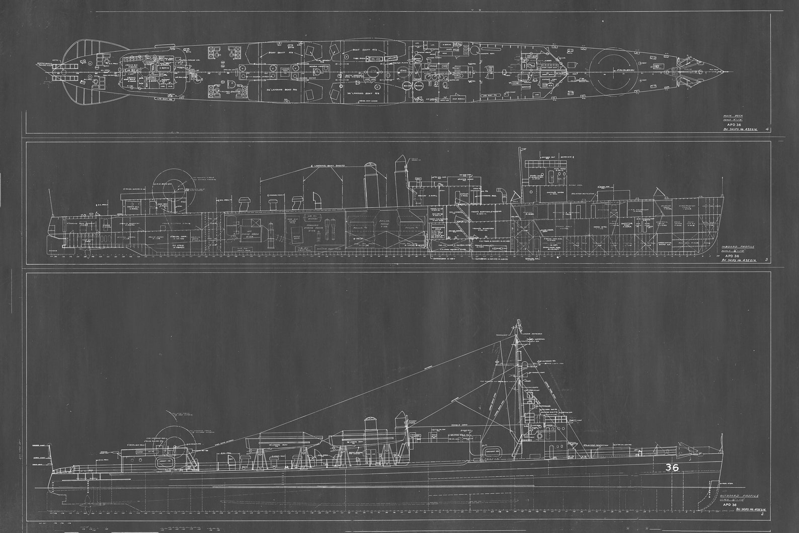 USS Greene Blueprint Drawing - Navy Ship Blueprint, Battleship ...