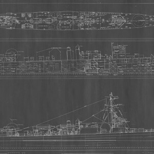 USS Greene Blueprint Drawing - Navy Ship Blueprint, Battleship ...