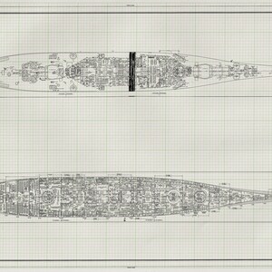 USS Missouri Top View Blueprint, Navy Ship Blueprint, Ship Drawing ...