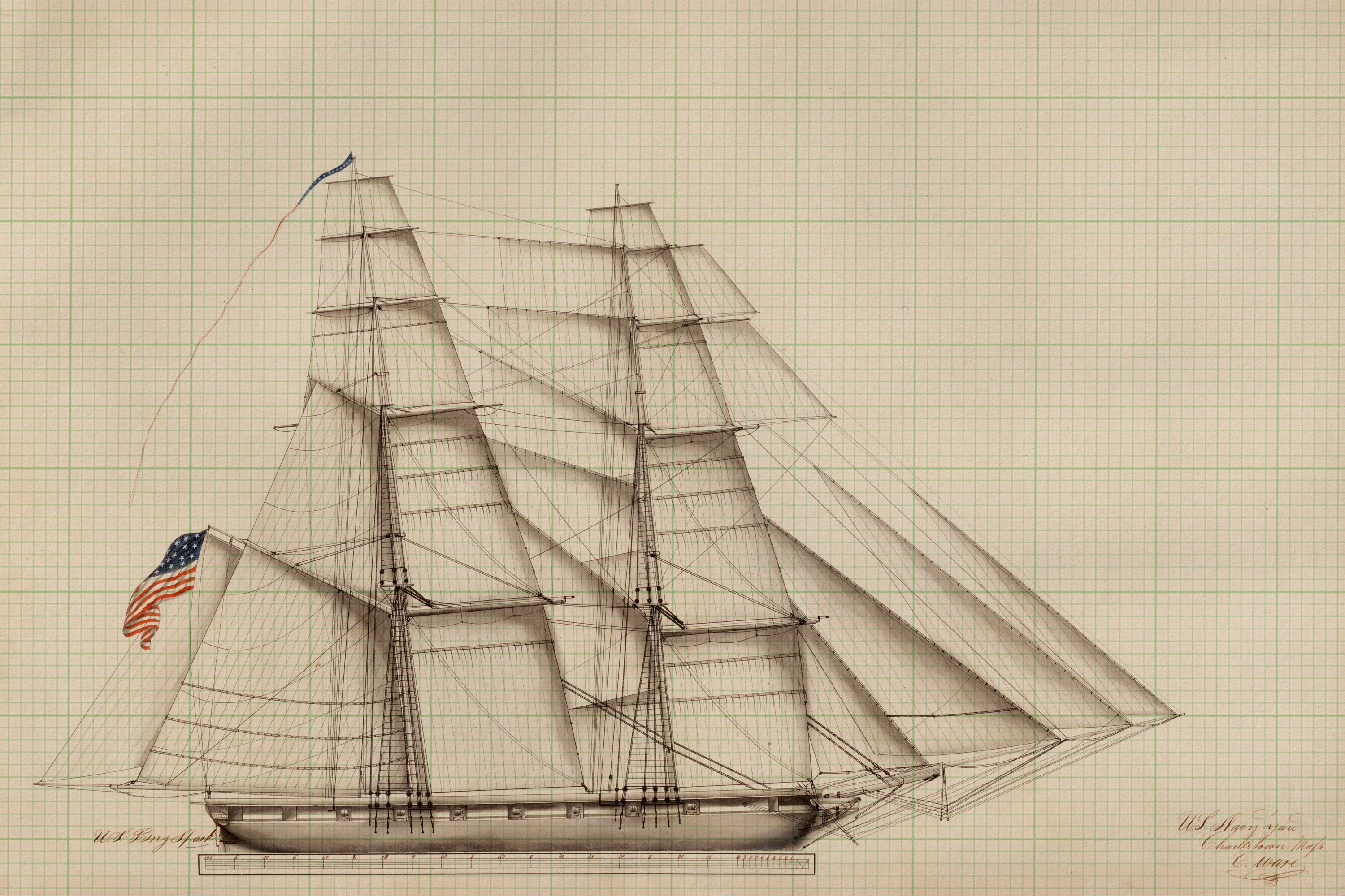 USS Spark Drawing Blueprint - Ship Blueprint, Ship Drawing, Battleship ...