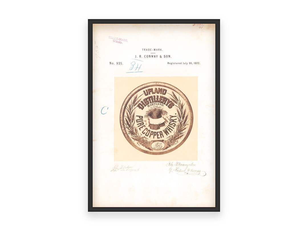 Distillery’s Copper Whisky 1872 Poster - Vintage Whiskey Branding ...