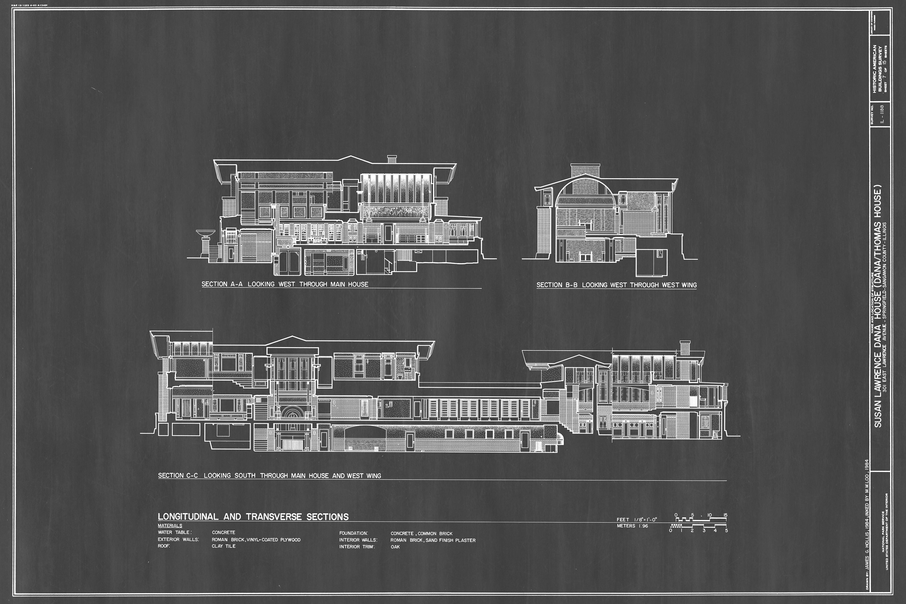 Dana House Frank Lloyd Wright Blueprints