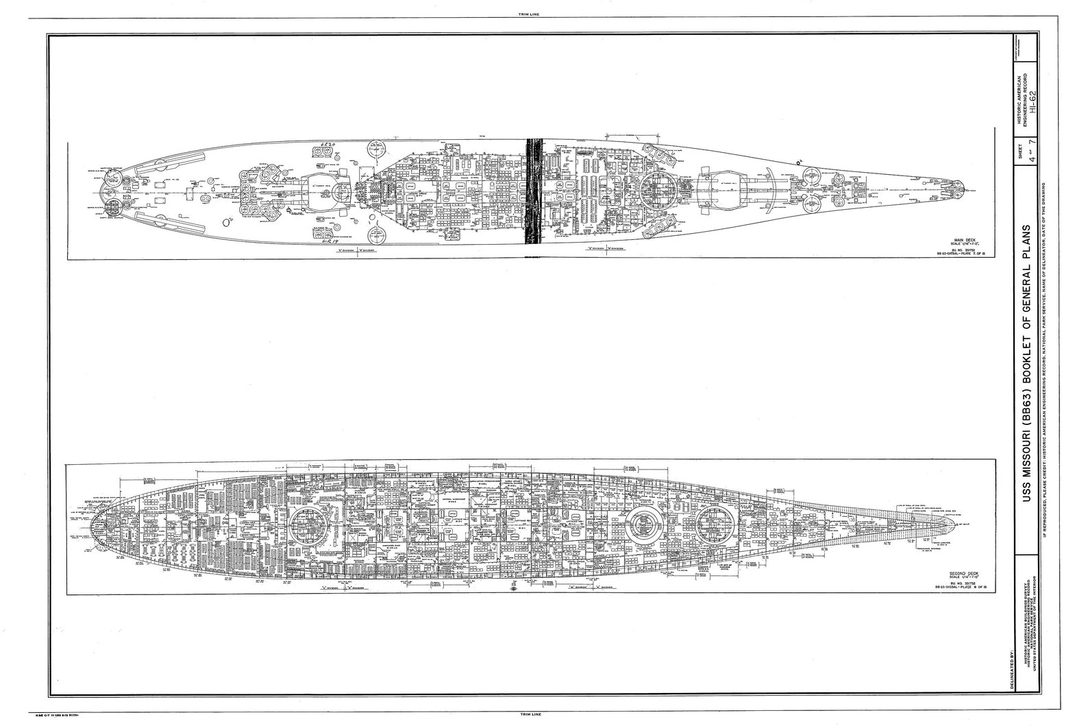 USS Missouri Top View Blueprint, Navy Ship Blueprint, Ship Drawing ...