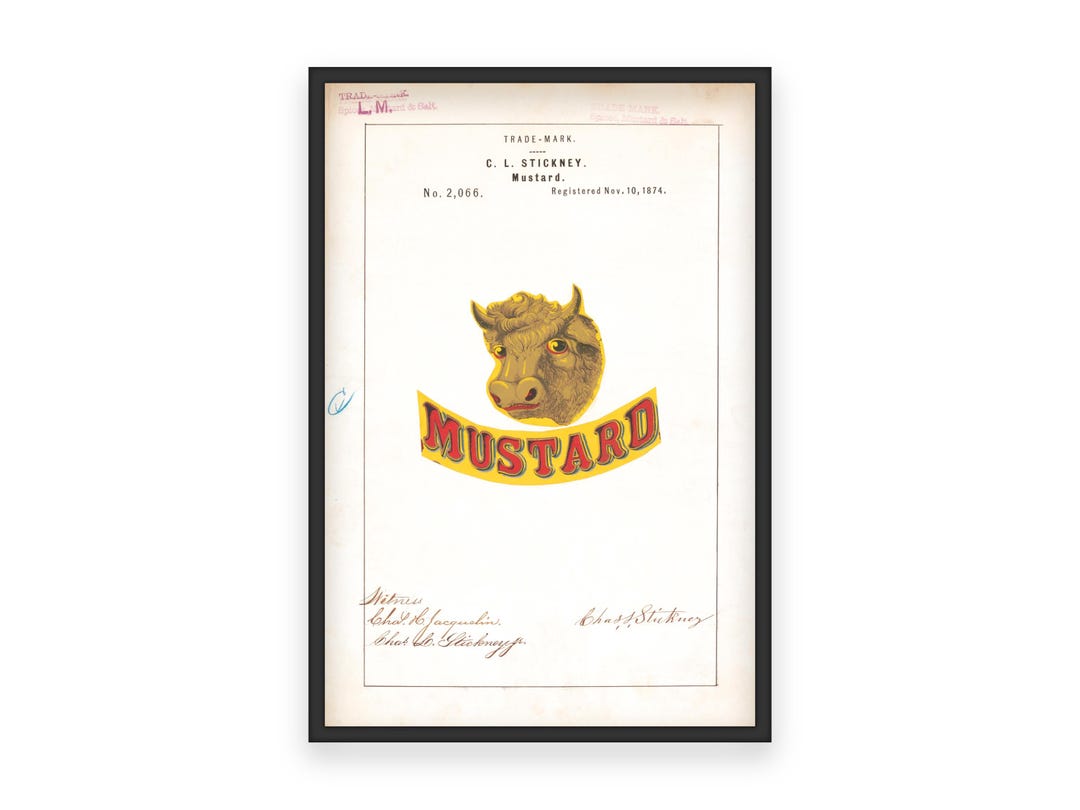 Vintage Mustard Label Art Print – C.L. Stickney Trademark - Etsy