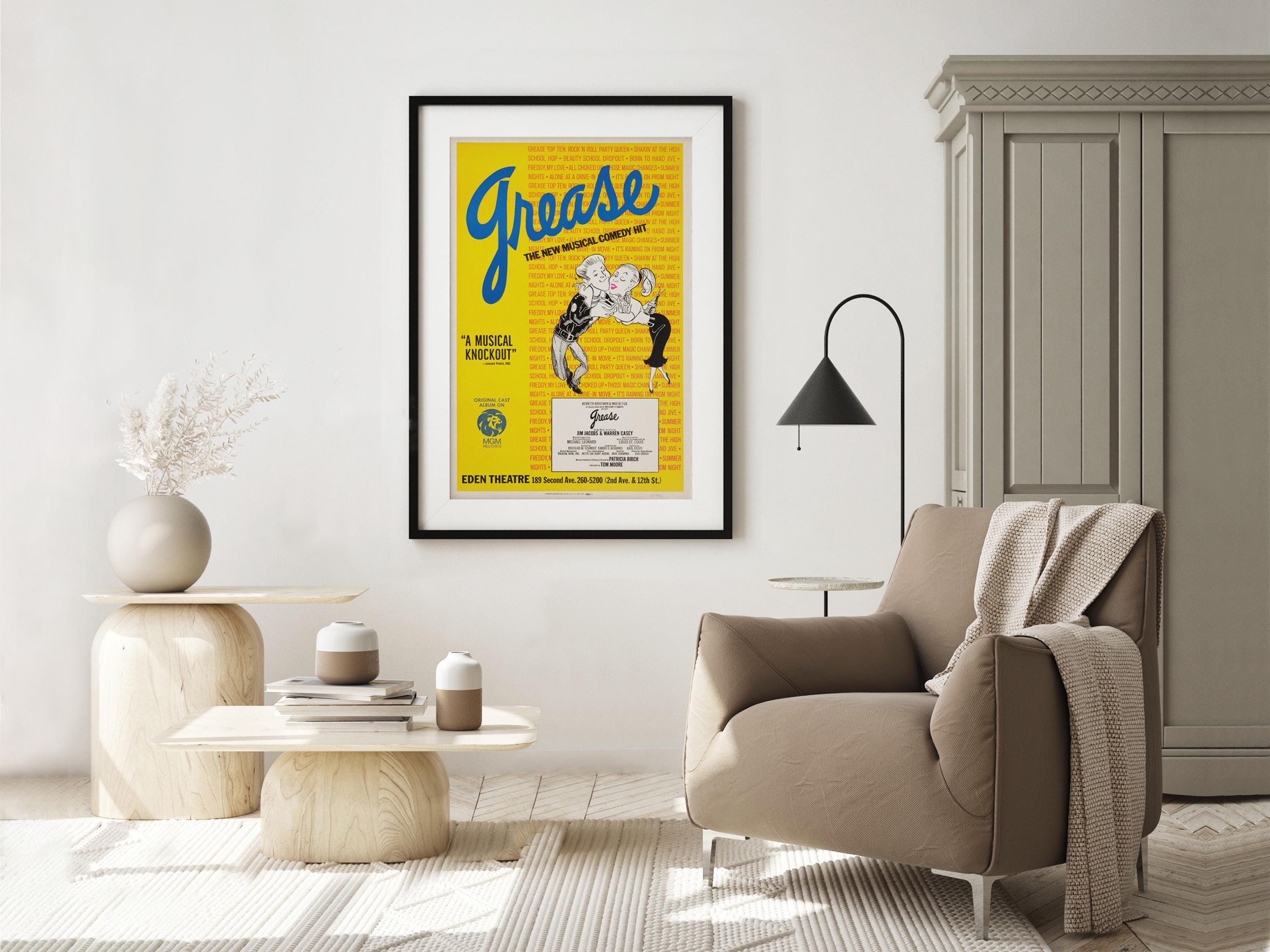 Grease Musical Broadway Poster – 1972 Retro Theater Art - Etsy