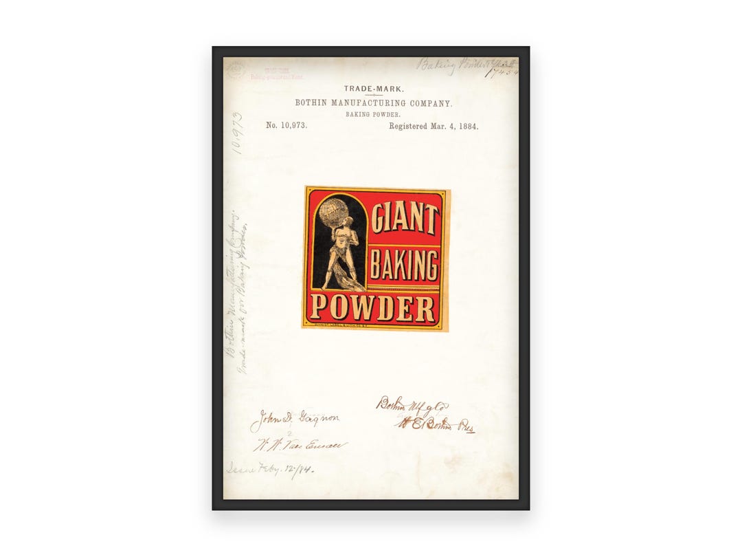 Giant Baking Powder 1884 Poster - Vintage Baking Powder Branding ...