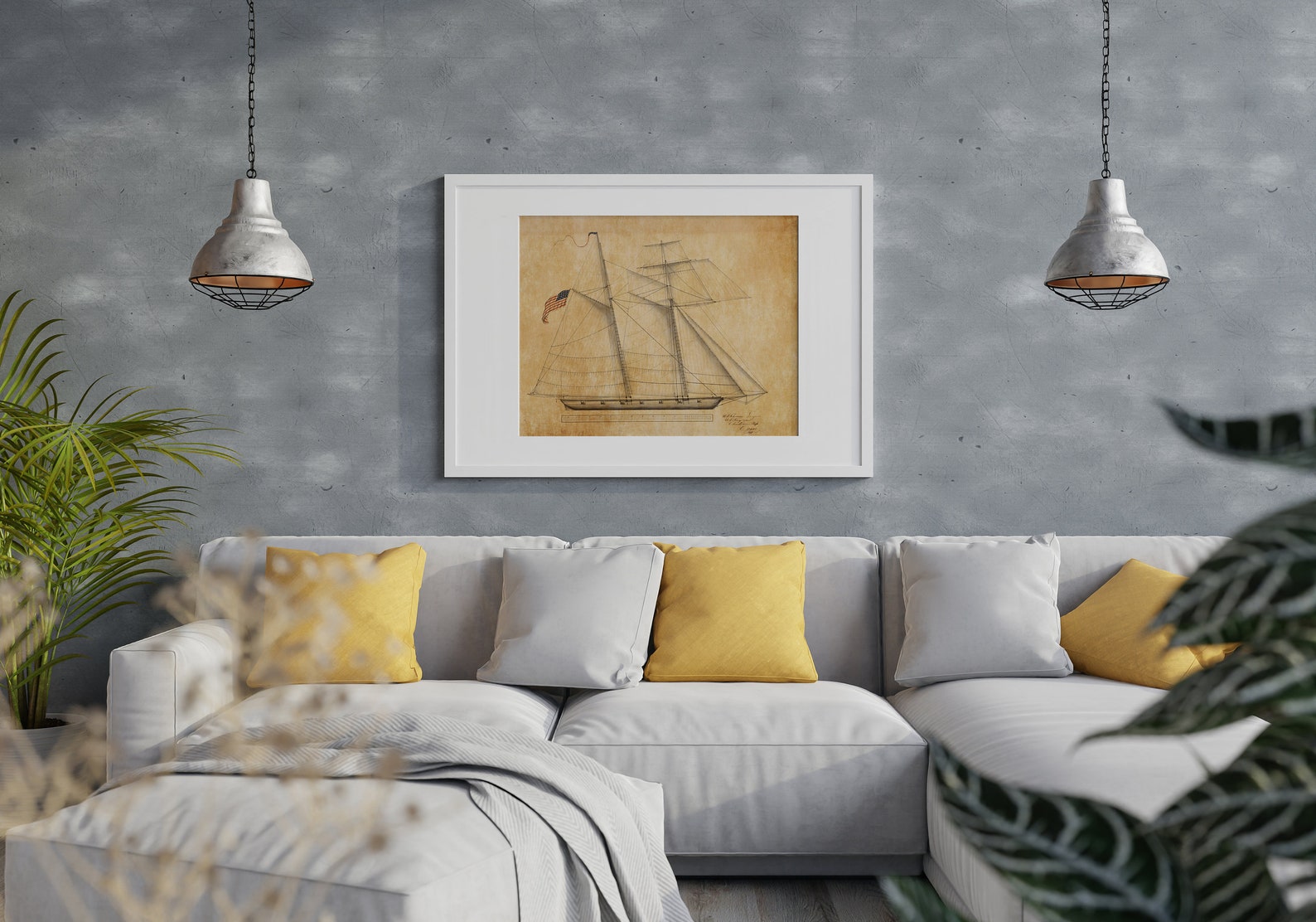 US Schooner Lynx Drawing Blueprint - Ship Blueprint, Ship Drawing ...