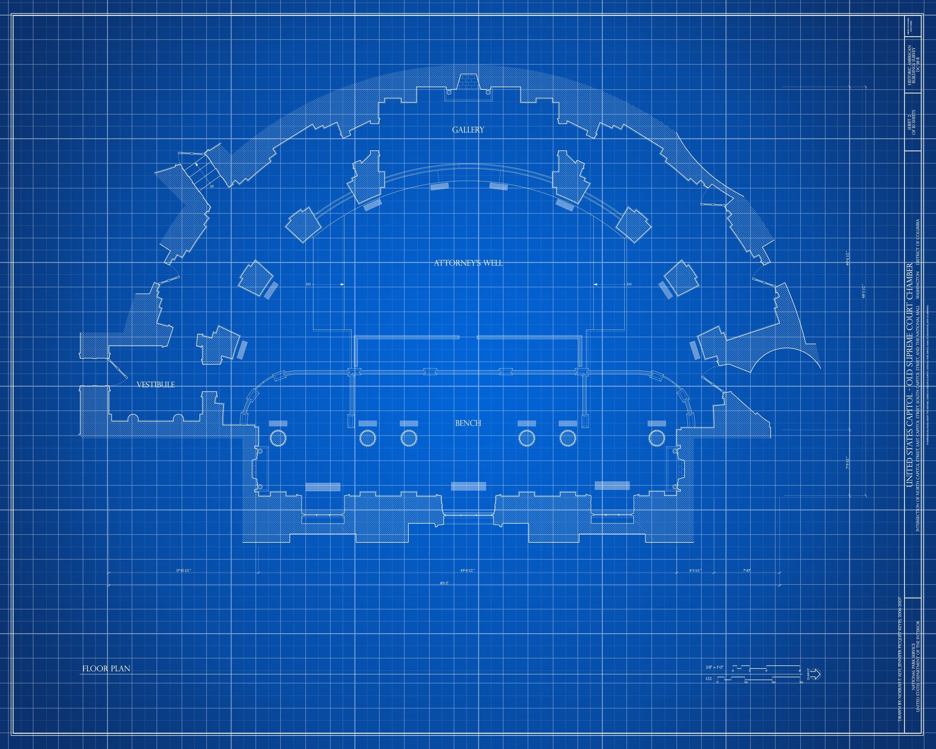 Old US Supreme Court Chamber Floor Plan Drawing Capitol - Etsy