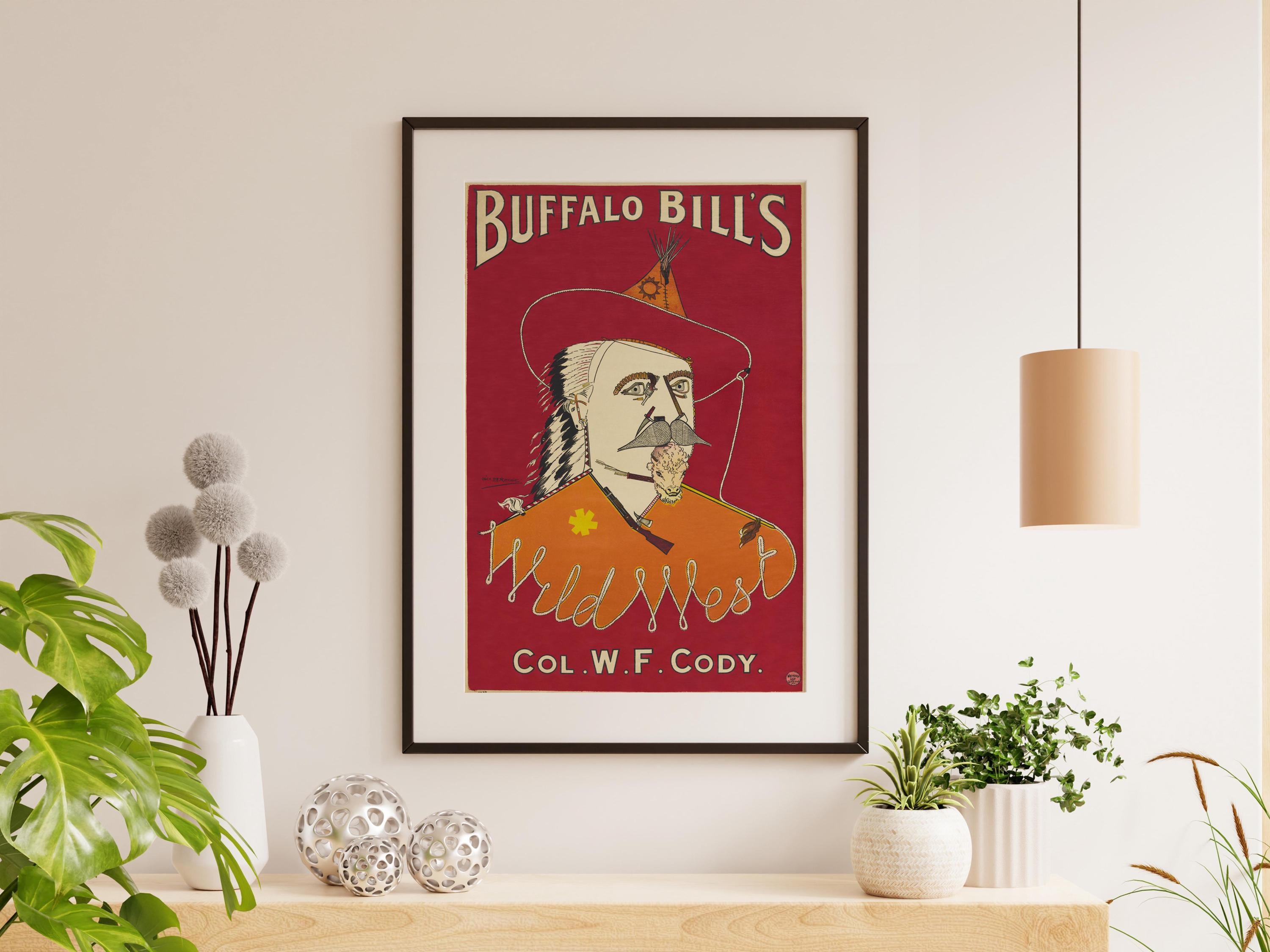 Buffalo Bill's Wild West Show Poster – Vintage Western Americana Art - Etsy
