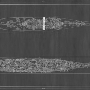 USS Missouri Top View Blueprint, Navy Ship Blueprint, Ship Drawing ...