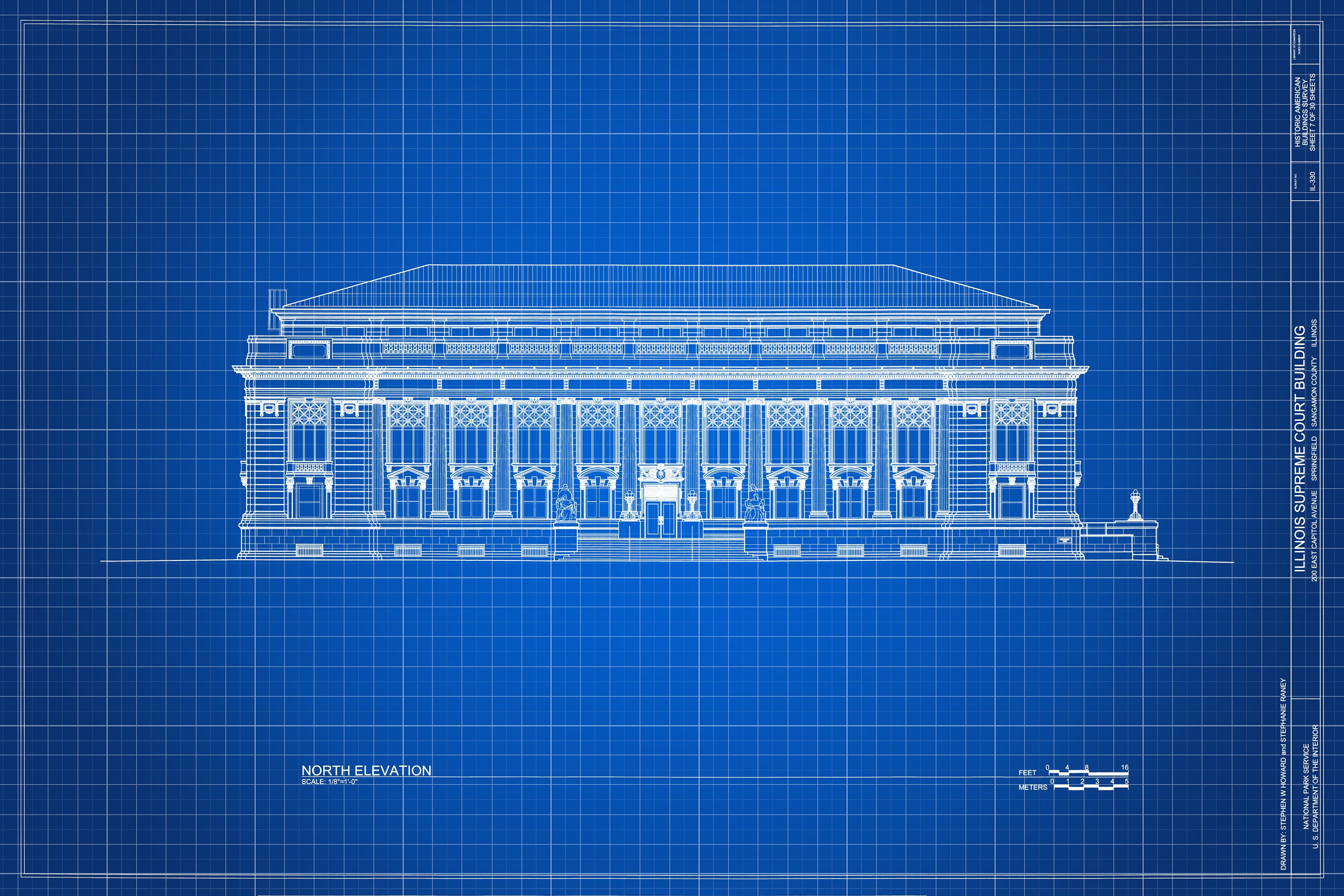 Illinois Supreme Court Elevation Drawing Supreme Court Blueprint ...