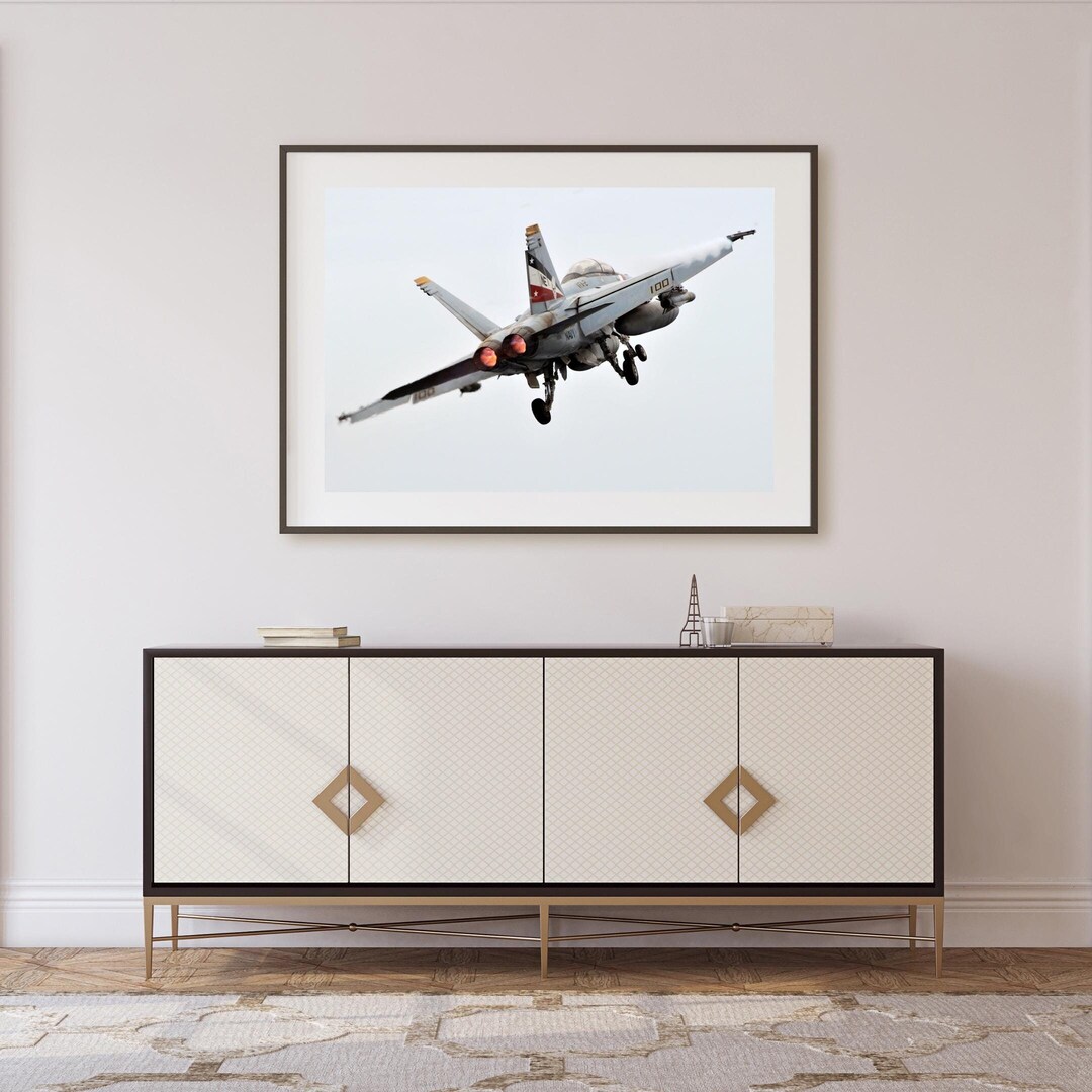 F/A-18F Super Hornet Launching – Military Jet Poster, Aviation Art, U.S ...