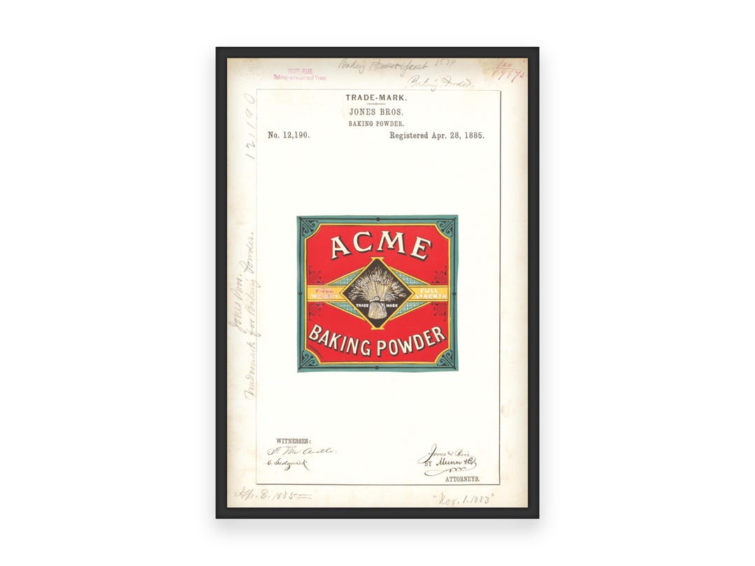 Acme Baking Powder Print – Vintage Kitchen Trademark Art - Etsy