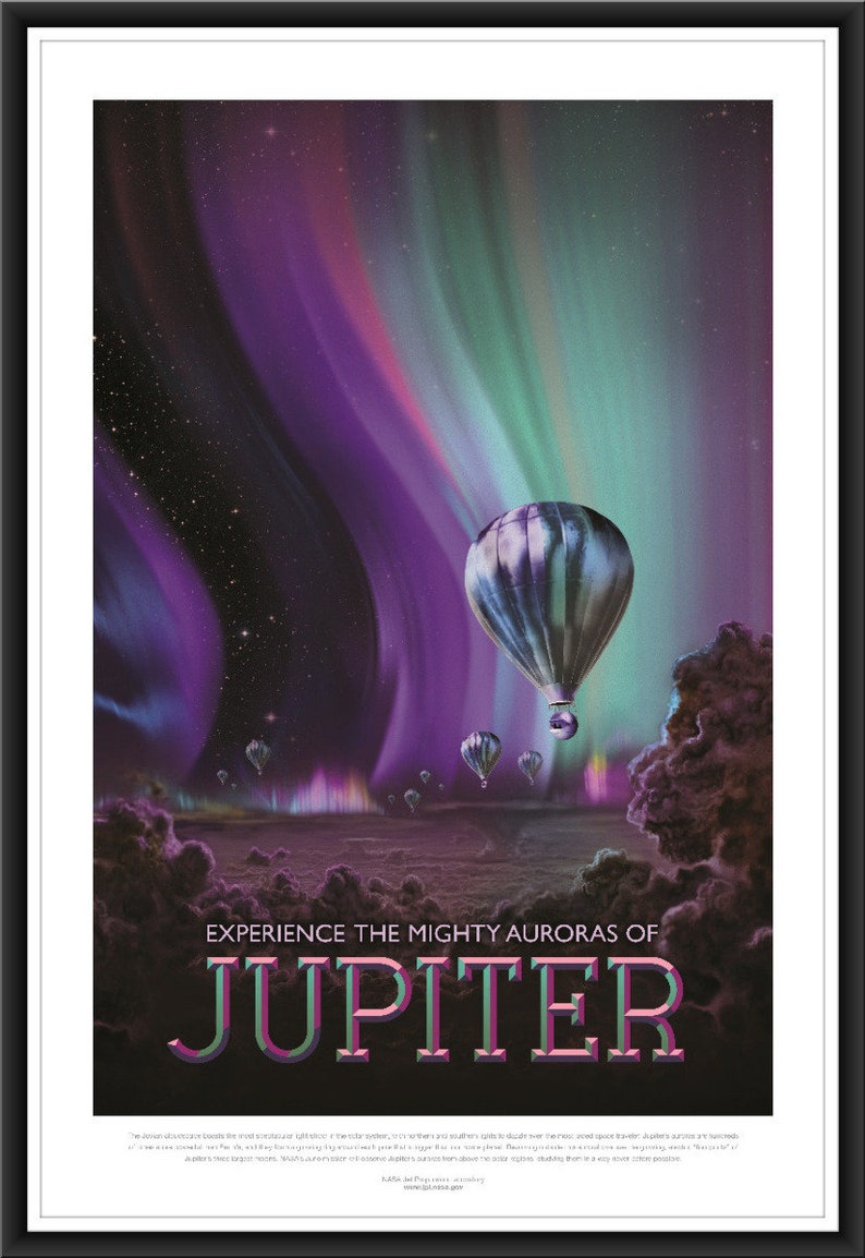 NASA Jupiter Space Travel Poster - Jupiter Poster, NASA Poster, JPL ...