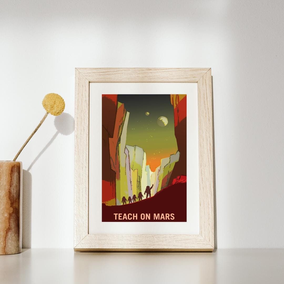 NASA Mars Recruitment Poster - Space Teacher Art Print - Etsy