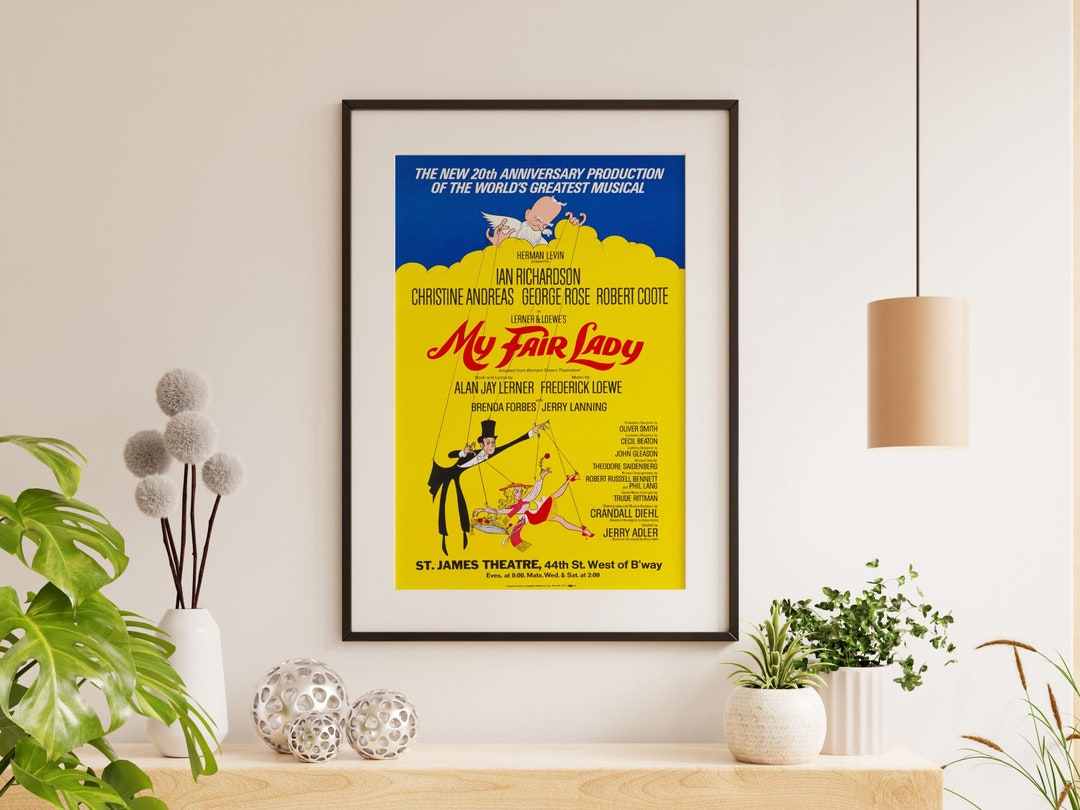 My Fair Lady Broadway Poster – 1976 Revival, Retro Theater Art - Etsy