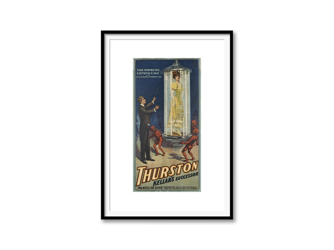 Thurston the Great Magician Whirling Crystal Cage Poster - Vintage ...
