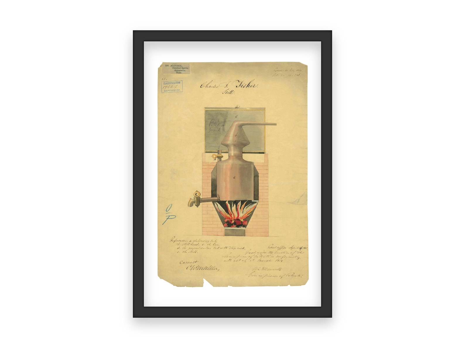 Still Patent Print 1815 - Vintage Distilling Equipment Art, Antique ...