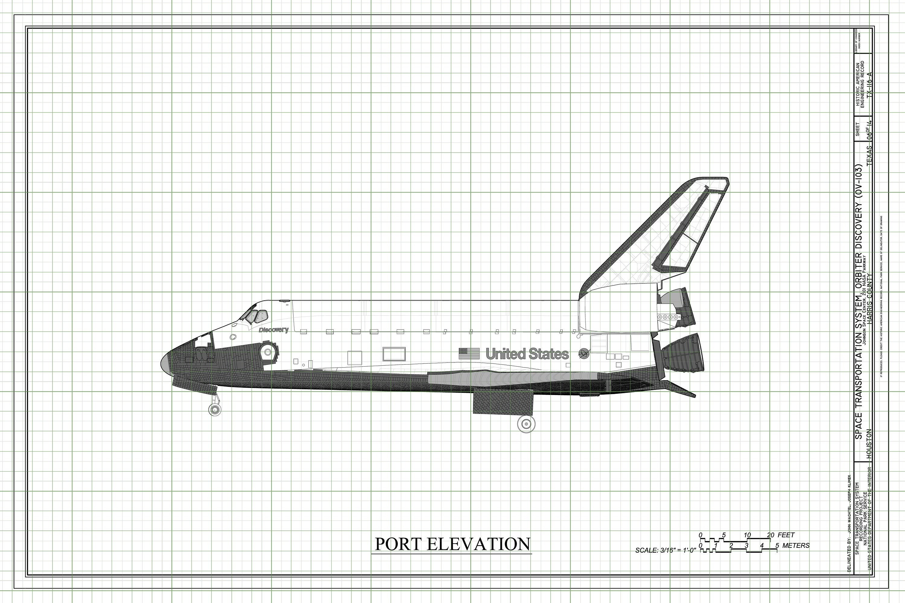 Nasa Discovery Space Shuttle Blueprints