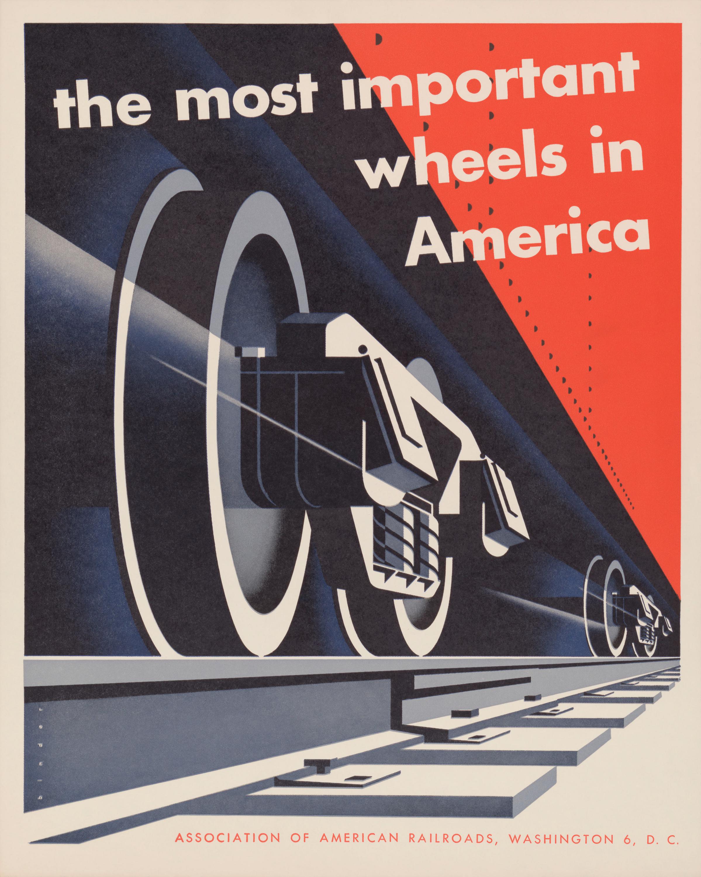 Vintage Railroad Poster - 1940s the Most Important Wheels in America ...