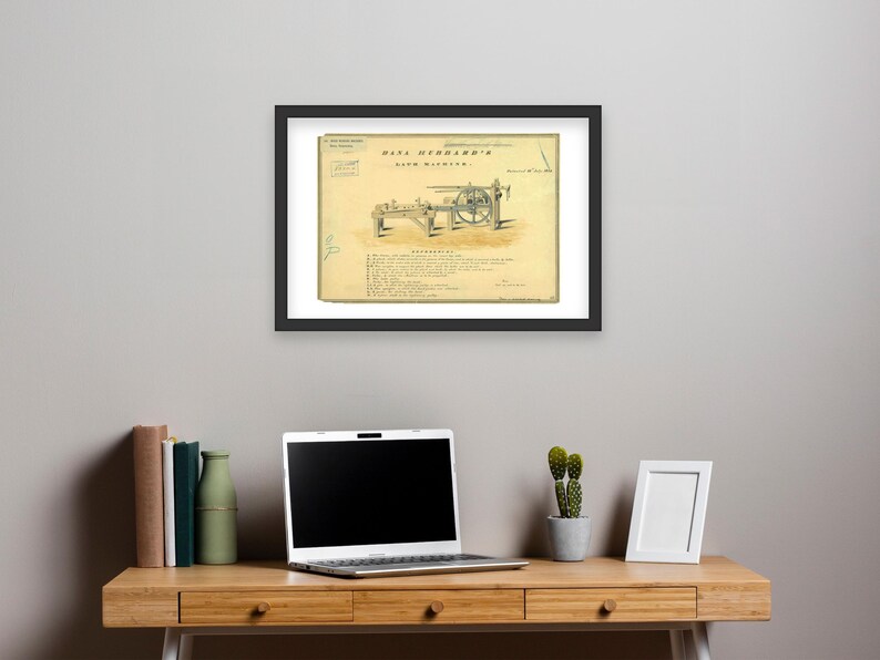 Lathe Machine Patent Print - 1834 Vintage Woodworking Art - Etsy