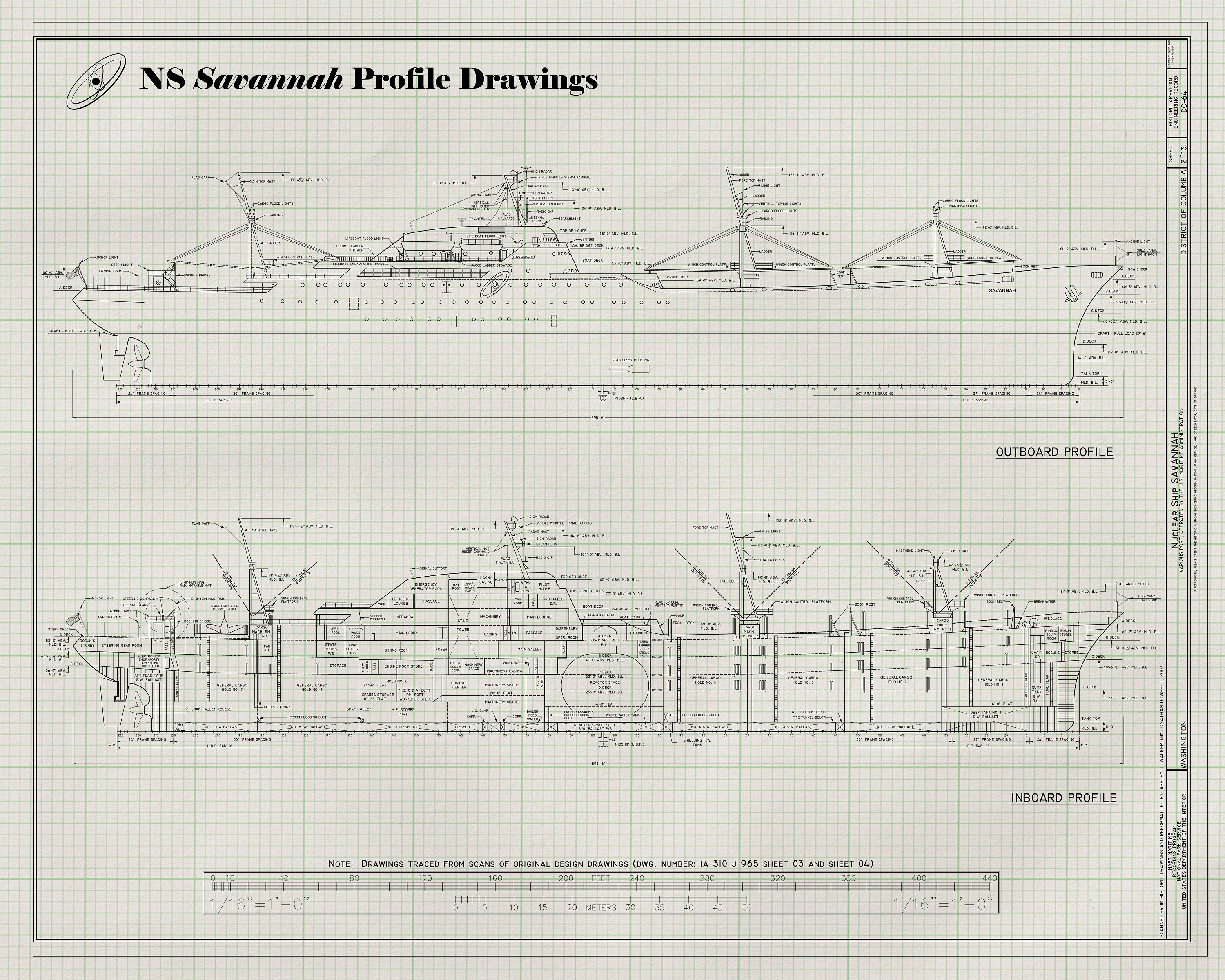 NS Savannah Ship Blueprint Ship Blueprint, Ship Drawing, Boat Blueprint ...