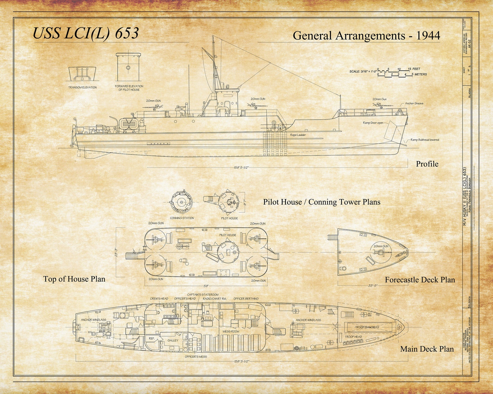 Navy Landing Craft Blueprint Ship Blueprint, Ship Drawing, Boat ...