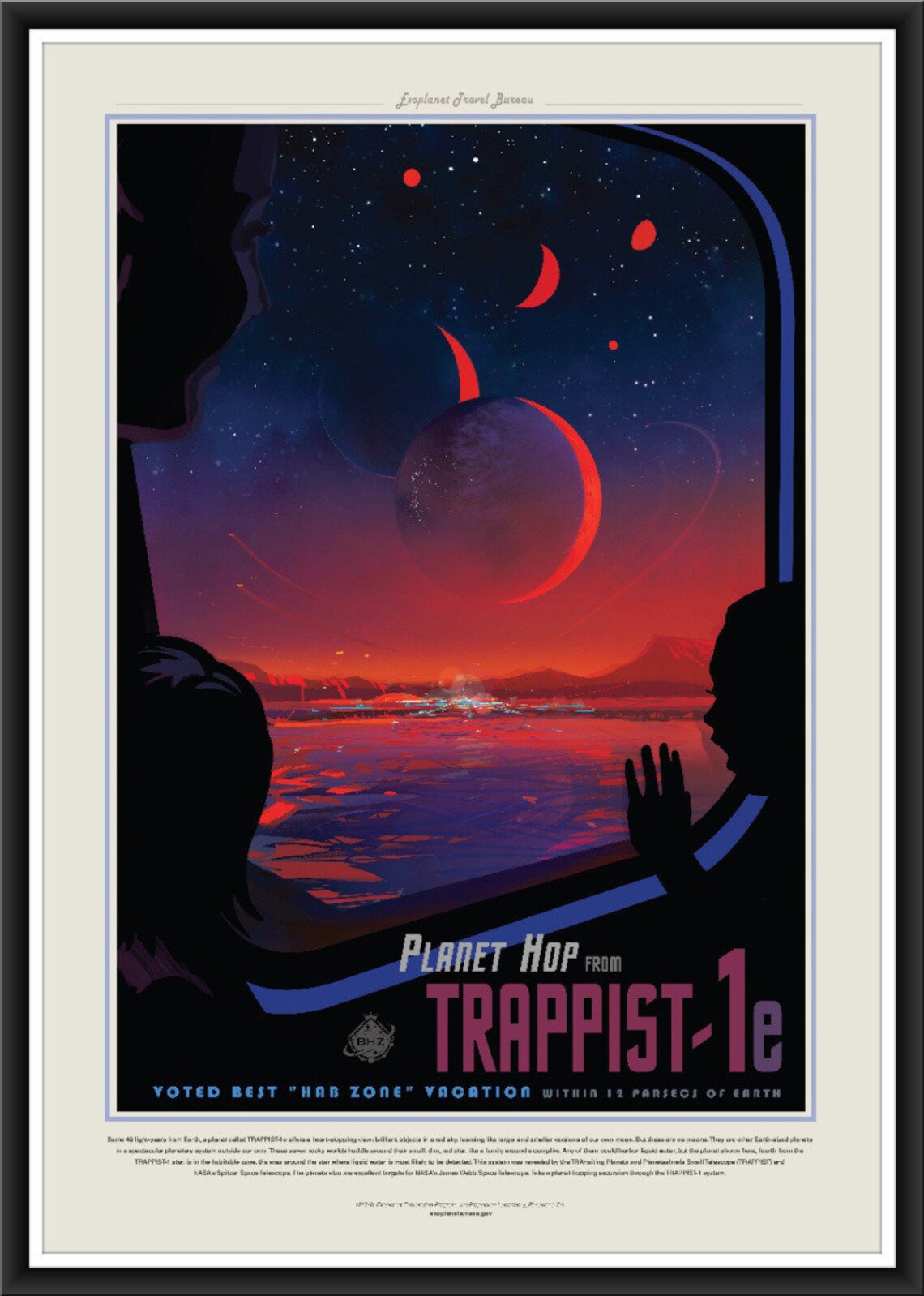 NASA Trappist-1e Space Travel Poster Space Poster, NASA Poster, JPL ...
