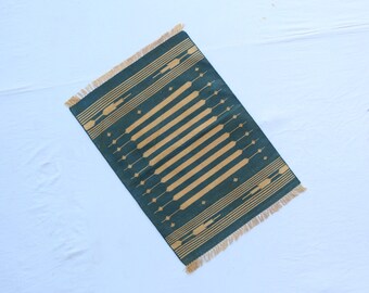 Blue Striped Rug - Etsy