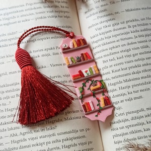 Avelli- Pink Tassel Bookmark, Aesthetic Polymer Clay Book Mark, Best ...