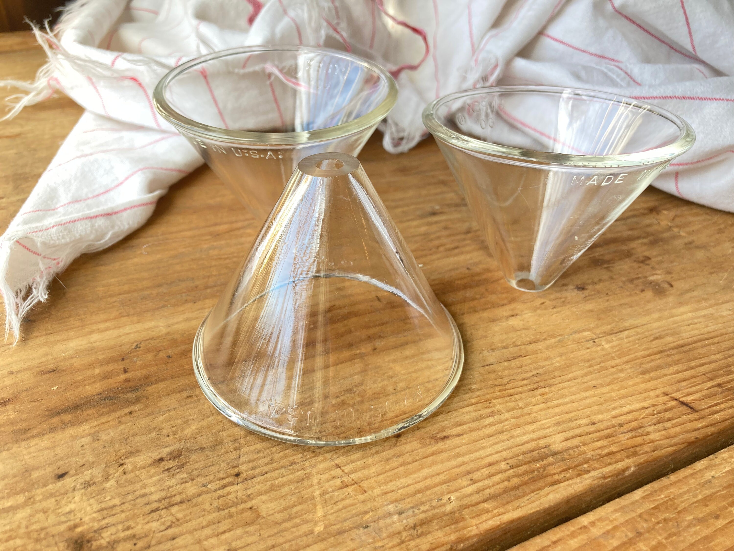 Glass Pyrex Funnel/60 Degree Clear Glass Funnel/kitchen Tools - Etsy