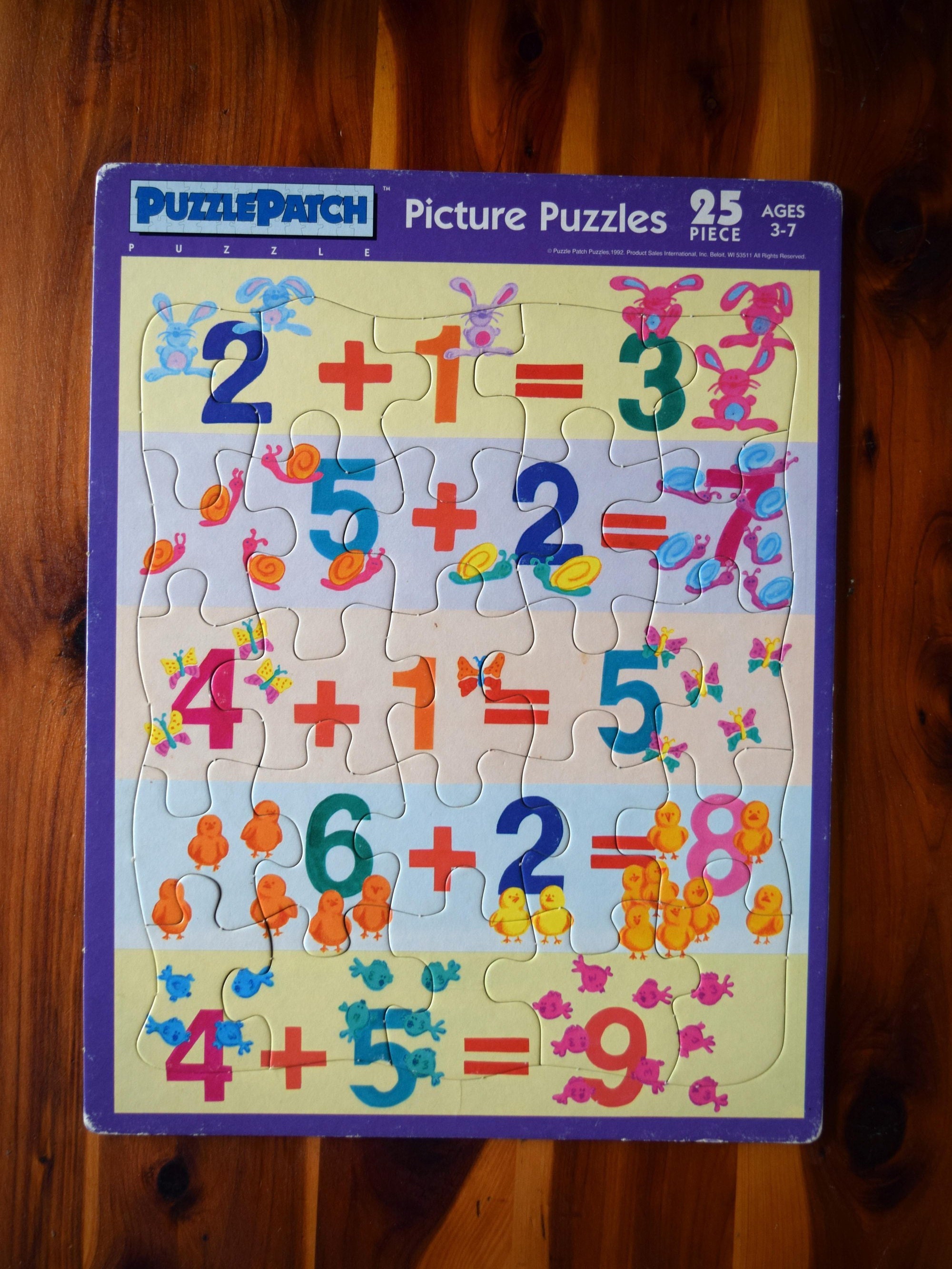 Puzzle Patch/picture Puzzles/25 Piece/ages 3 7/addition Math/toddler ...