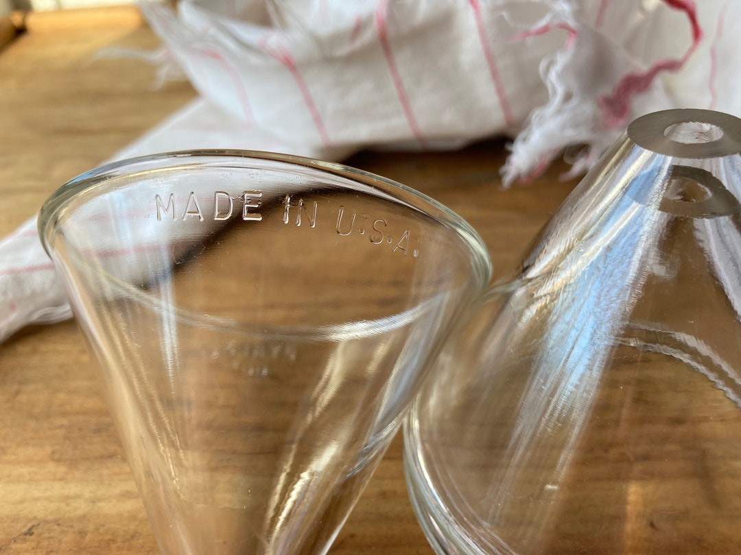 Glass Pyrex Funnel/60 Degree Clear Glass Funnel/kitchen Tools, Canning ...